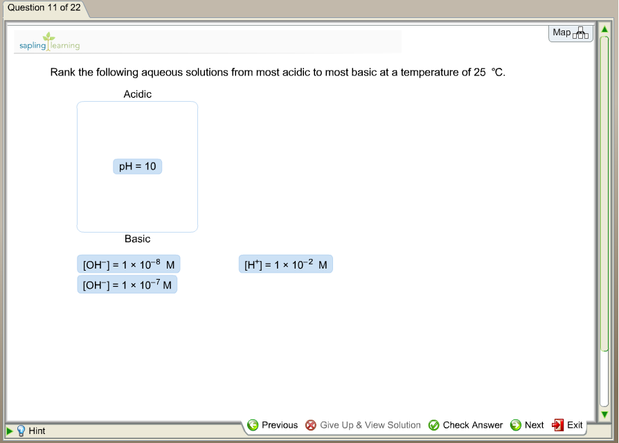 Solved Rank the following aqueous solutions from most acidic | Chegg.com