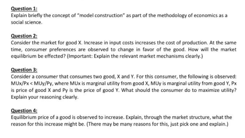 Solved Question1 Explain briefly the concept of "model | Chegg.com