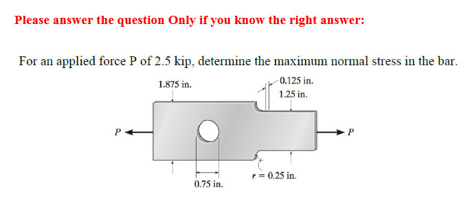 Solved For an applied force P of 2.5 kip, determine the | Chegg.com