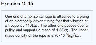 Solved One end of a horizontal rope is attached to a prong | Chegg.com