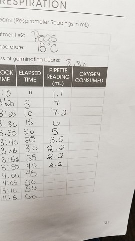 how do you calculate the oxygen consumed for the last | Chegg.com