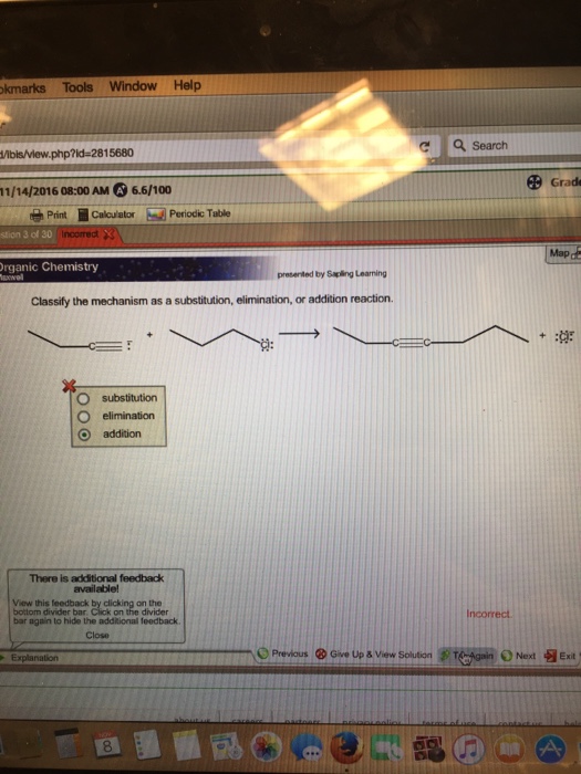 Solved Classify the mechanism as a substitution, | Chegg.com