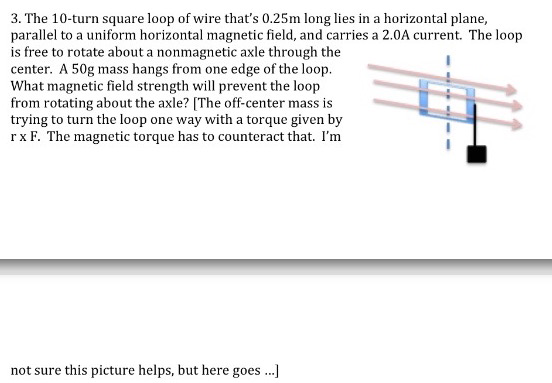 Solved The 10-turn square loop of wire that's 0.25m long | Chegg.com