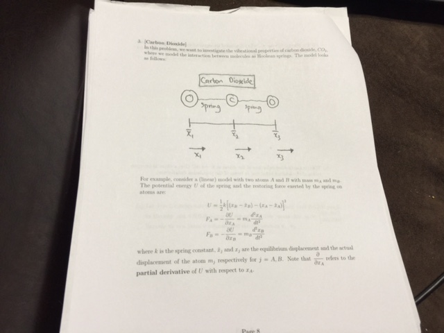Modeling hookean springs using differential equations | Chegg.com