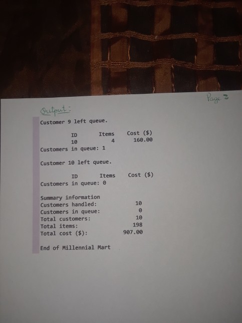 Solved You have been hired by Millennial Mart to write a | Chegg.com