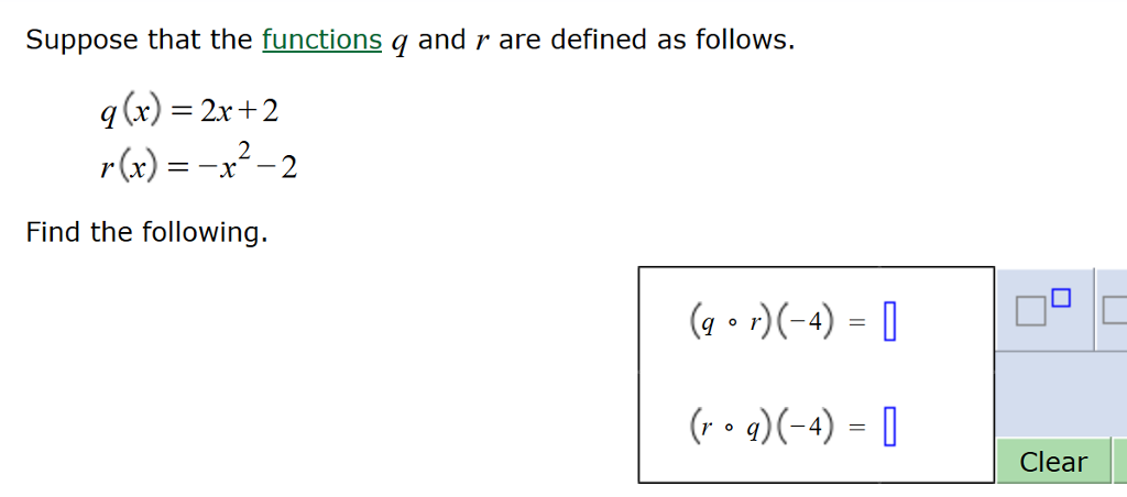 Solved Suppose that the functions q and r are defined as | Chegg.com