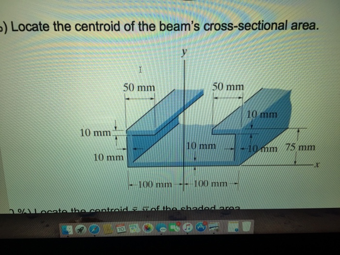 Solved Locate the centroid of the beam's cross-sectional | Chegg.com