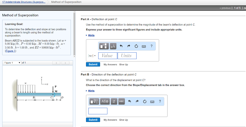 Solved Method of Superposition « previous | 1 of 5 | ne | Chegg.com