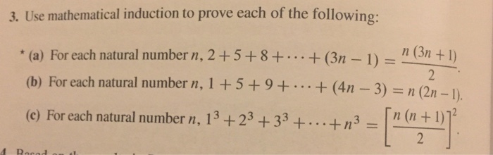 Solved Use mathematical induction to prove each of the | Chegg.com
