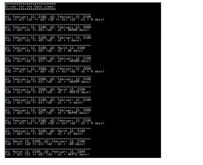 Solved Your Program Should Implement The Following 1 Date