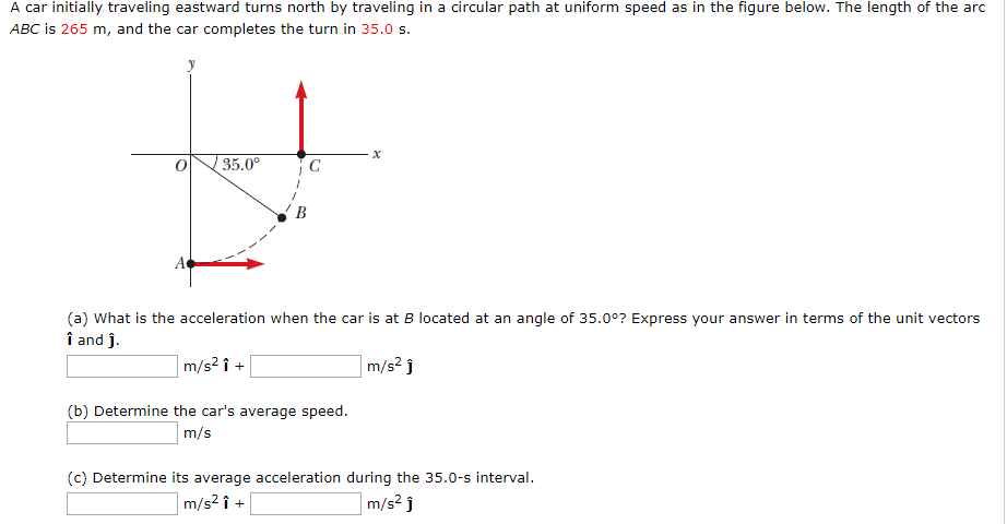 Solved A car initially traveling eastward turns north by | Chegg.com