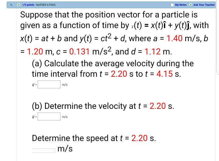 Solved 1. -/3 points SerPSE9 4.P003. My Notes Ask Your | Chegg.com Solved 1. -/3 points SerPSE9 4.P003. My Notes Ask Your | Chegg.com