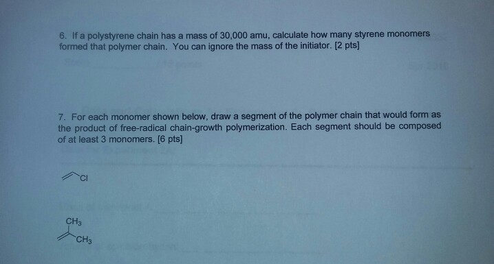 Solved nitiator breakdown Free radical polymerization | Chegg.com