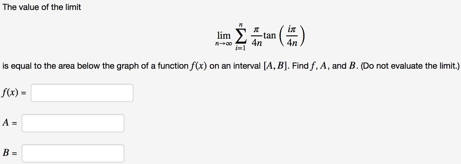 Solved The value of the limit lim n tends to infinity sigma | Chegg.com