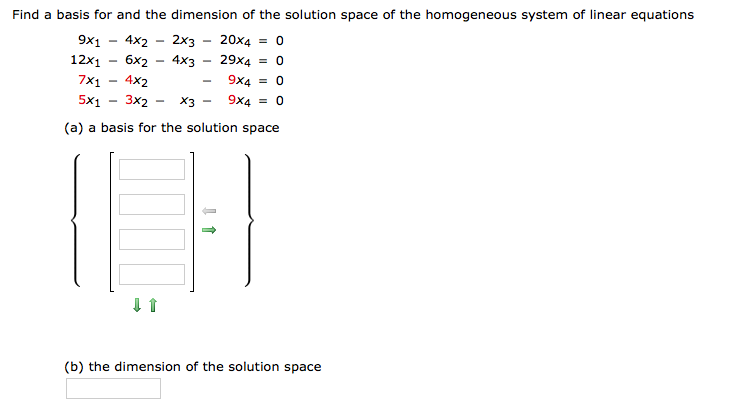 Solved Find a basis for and the dimension of the solution | Chegg.com