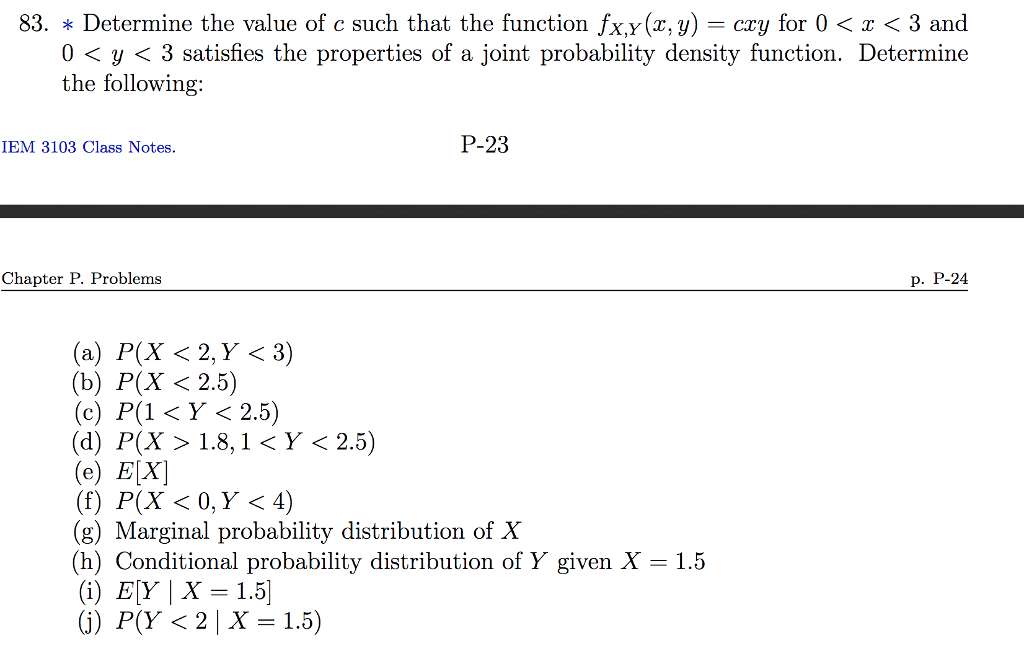 Solved 83. * Determine the value of c such that the function | Chegg.com