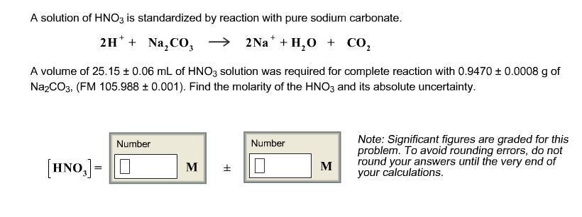 Solved A solution of HNO3 is standardized by reaction with | Chegg.com