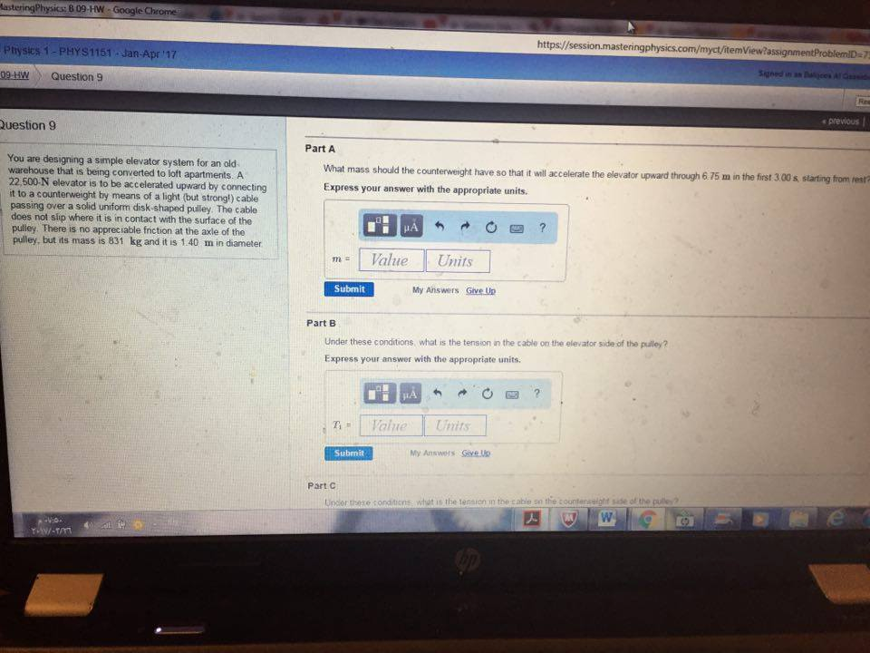 Solved Ti Value Units Submit My Answers Give Up Part C Under | Chegg.com