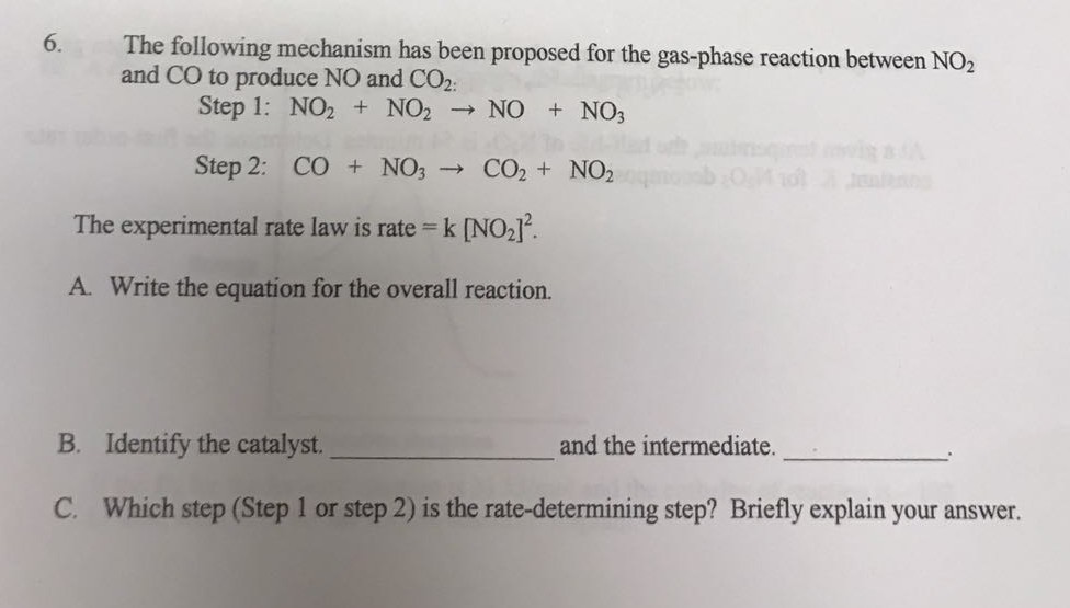Solved The following mechanism has been proposed for the | Chegg.com