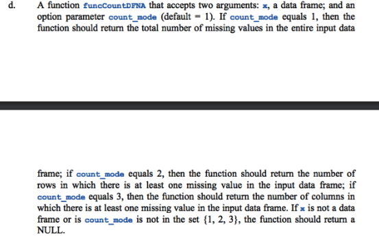 Solved A function funccountDFNA that accepts two arguments: | Chegg.com