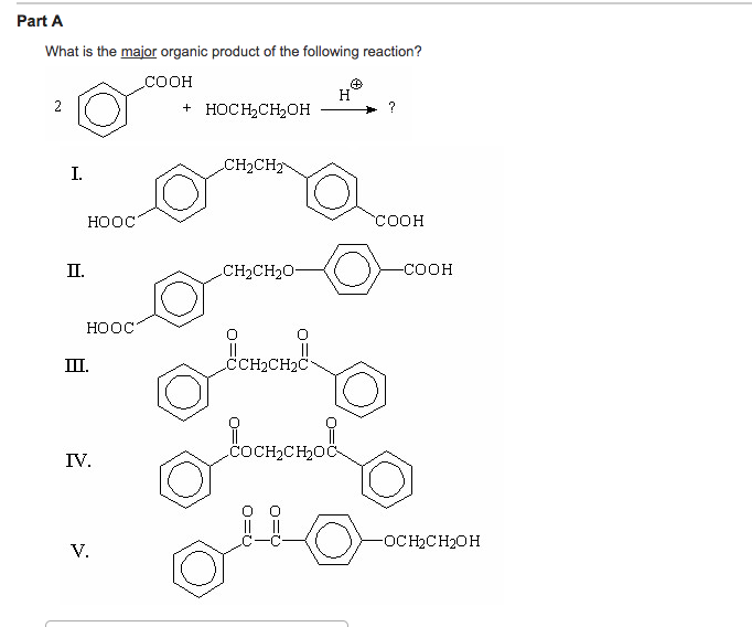 Solved Part A What is the major organic product of the | Chegg.com