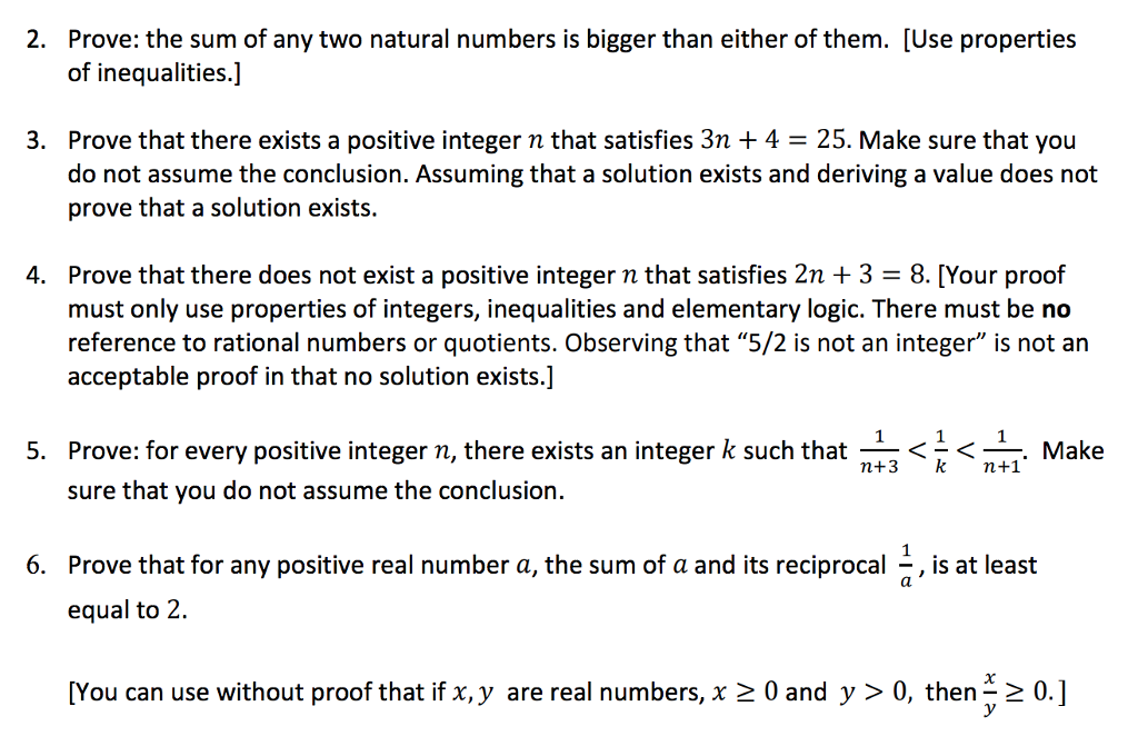 Solved Prove: the sum of any two natural numbers is bigger | Chegg.com