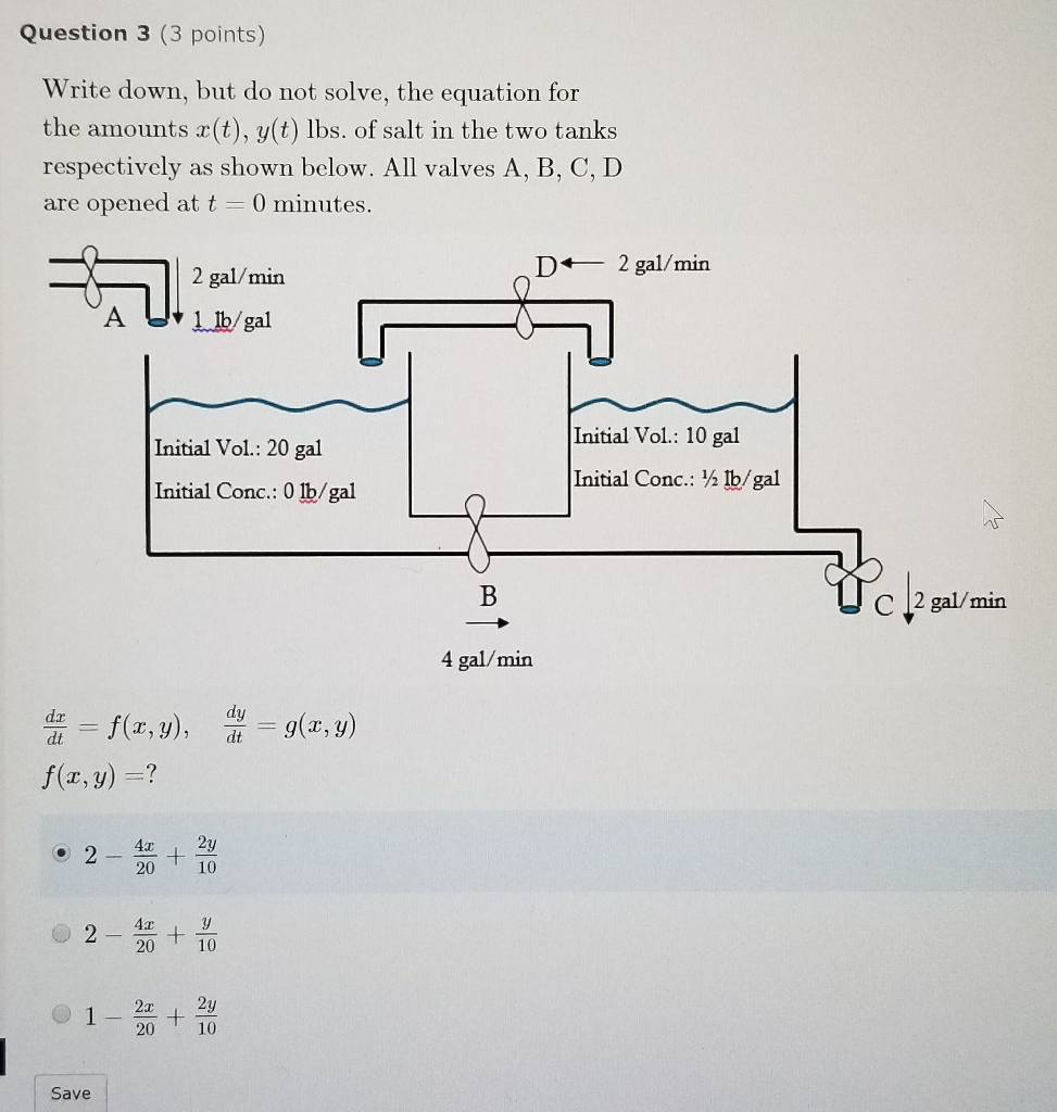 Solved Consider the well-stirred tank shown below. At t 0 | Chegg.com