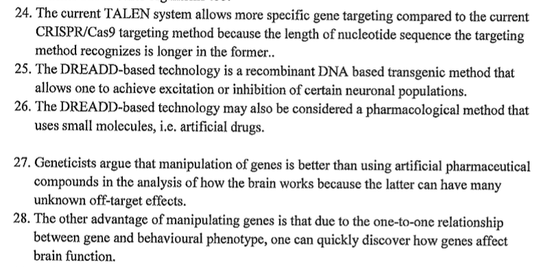 24. The current TALEN system allows more specific | Chegg.com