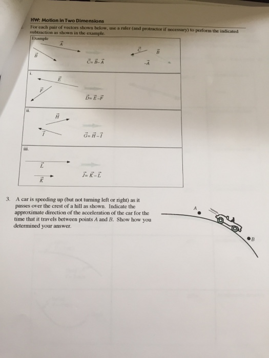 Solved For each pair of vectors shown below, use a ruler | Chegg.com