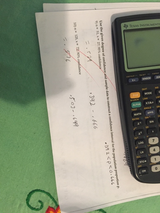 Solved use the given degree of and sample data construct | Chegg.com