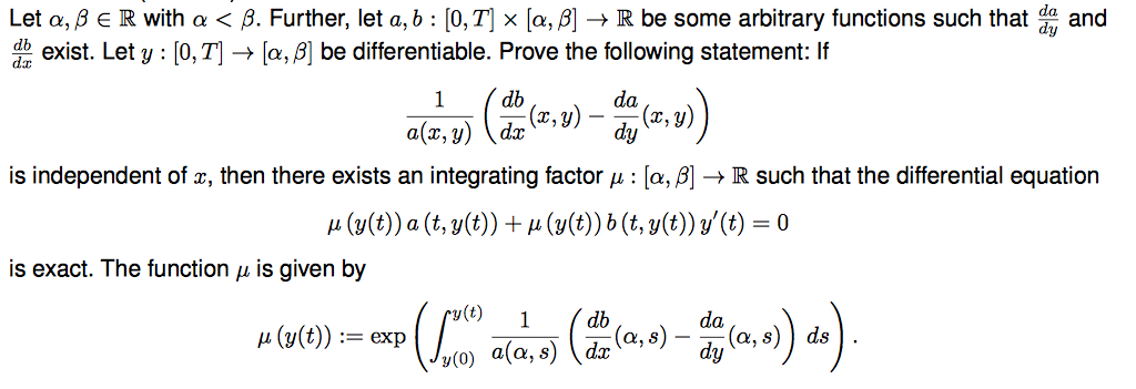 Let alpha, beta R with alpha