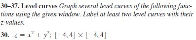 Solved Level curves Graph several level curves of the | Chegg.com