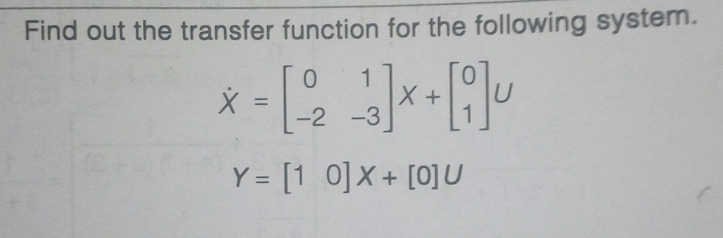 Solved Find out the transfer function for the following | Chegg.com