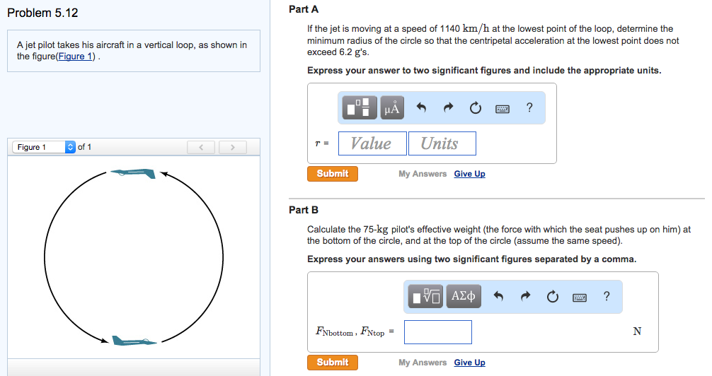 Solved A jet pilot takes his aircraft in a vertical loop, as | Chegg.com