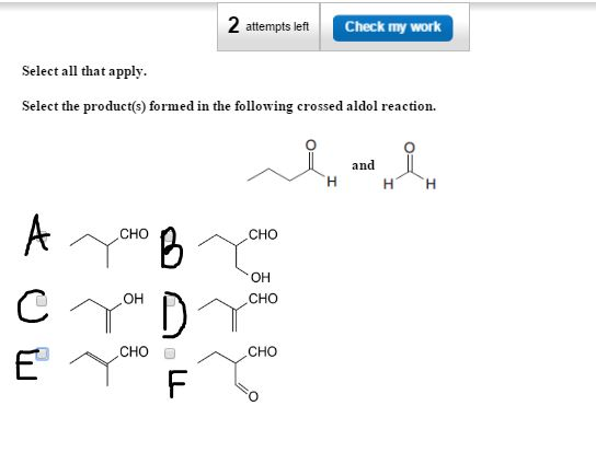 Solved Check my work attempts left Select all that apply. | Chegg.com