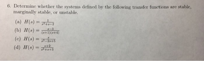 Solved Determine whether the systems defined by the | Chegg.com