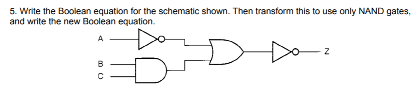 Solved the Boolean equation for the schematic shown. Then | Chegg.com