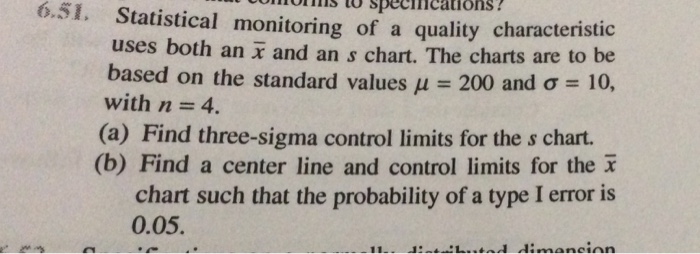 Solved Statistical monitoring of a quality characteristic | Chegg.com