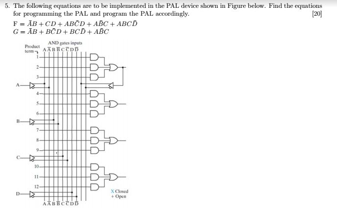 Solved The Following Equations Are To Be Implemented In The 