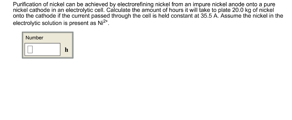 Solved Purification of nickel can be achieved by | Chegg.com
