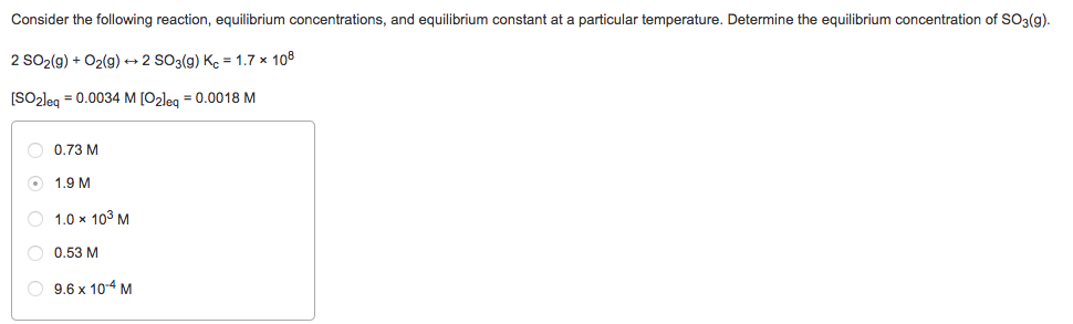 Solved Consider the following reaction, equilibrium | Chegg.com