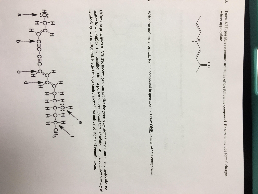 Solved Draw ALL possible resonance structures of the | Chegg.com