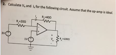 Solved Calculate V_0 and i_x for the following circuit. | Chegg.com