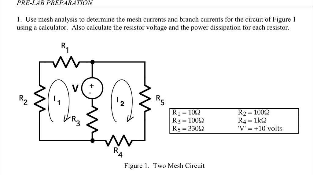 Solved Use mesh analysis to determine the mesh currents and | Chegg.com