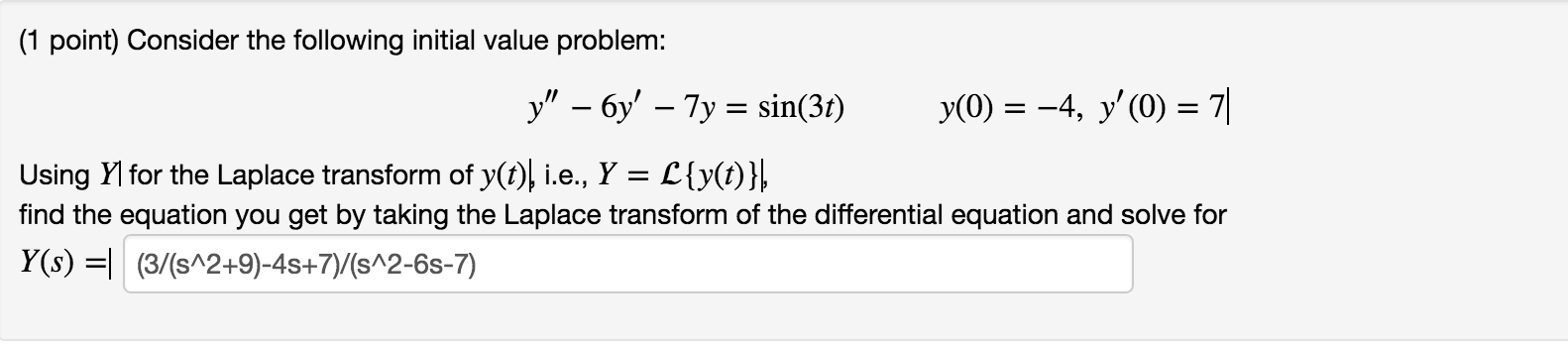 Solved Consider the following initial value problem: y" A | Chegg.com