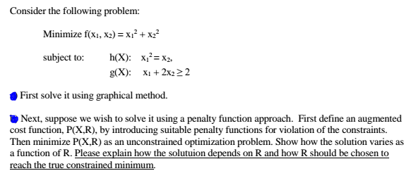 Solved Consider the following problem: Minimize f(x_1, x_2) | Chegg.com