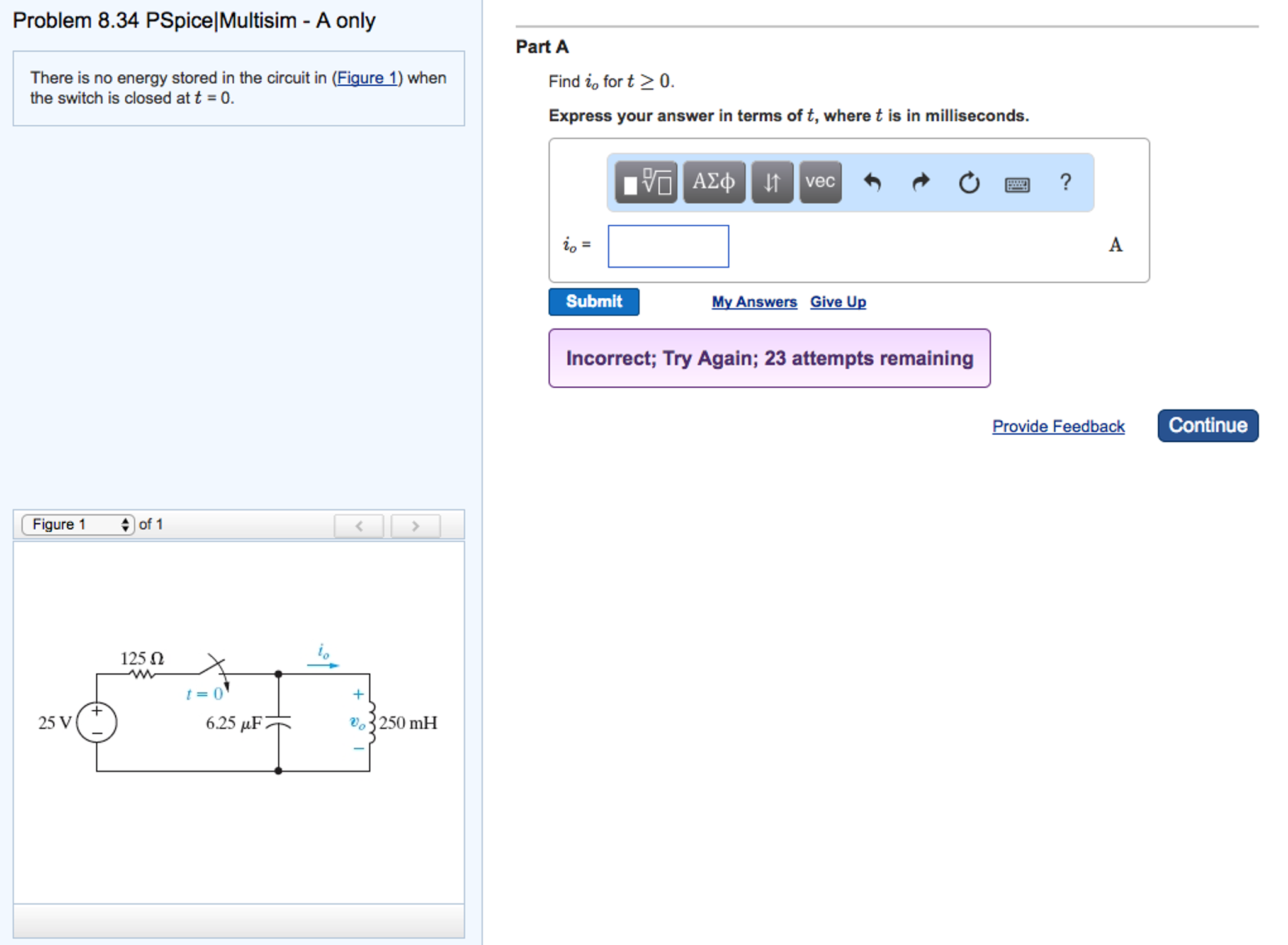 Solved There is no energy stored in the circuit in (Figure | Chegg.com
