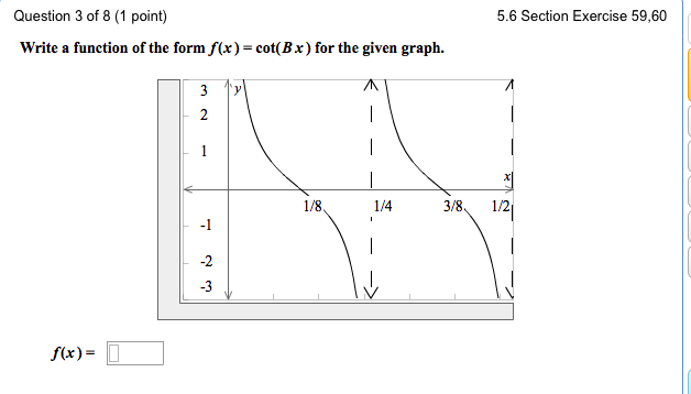 Solved Question 3 of 8 (1 point) 5.6 Section Exercise 59,60 | Chegg.com