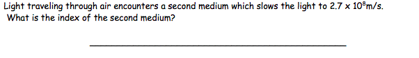 Solved Light traveling through air encounters a second | Chegg.com