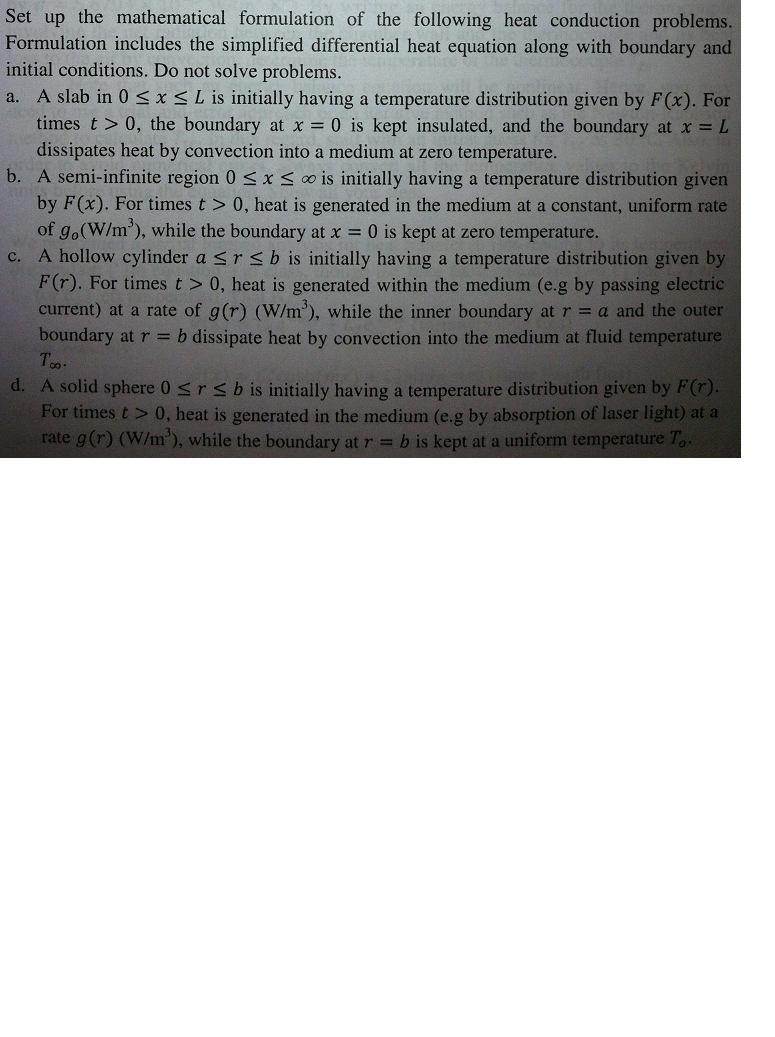 Set up the mathematical formulation of the following | Chegg.com